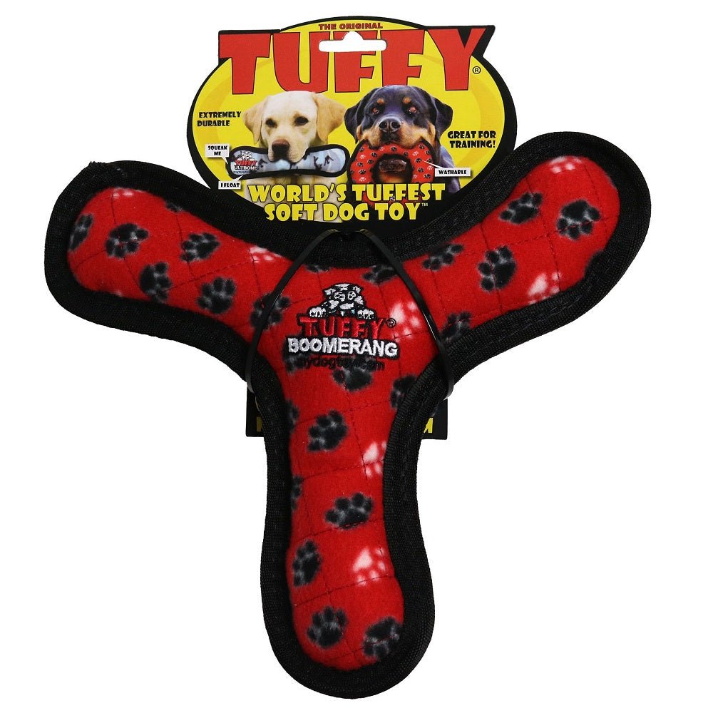 Tuffy Ultimate Boomerang - Red Paws – Felix 'n Fido